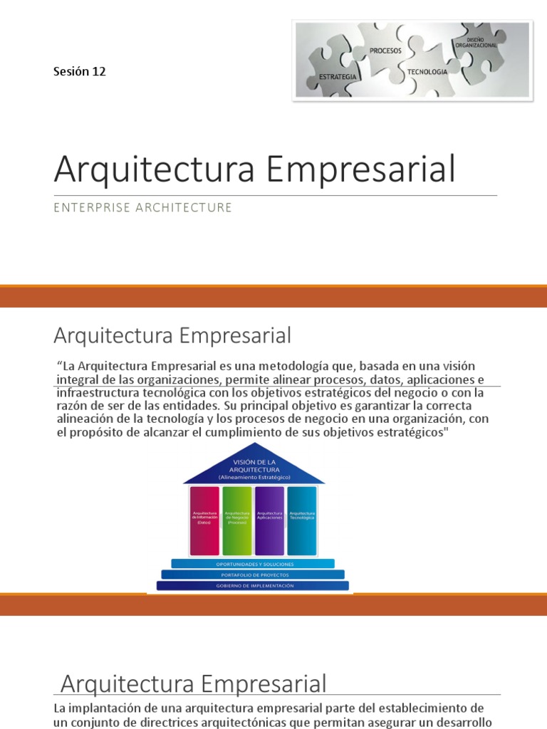 Sesion 12 03nov2017 Arquitectura Empresarial | Business | Tecnologías ...