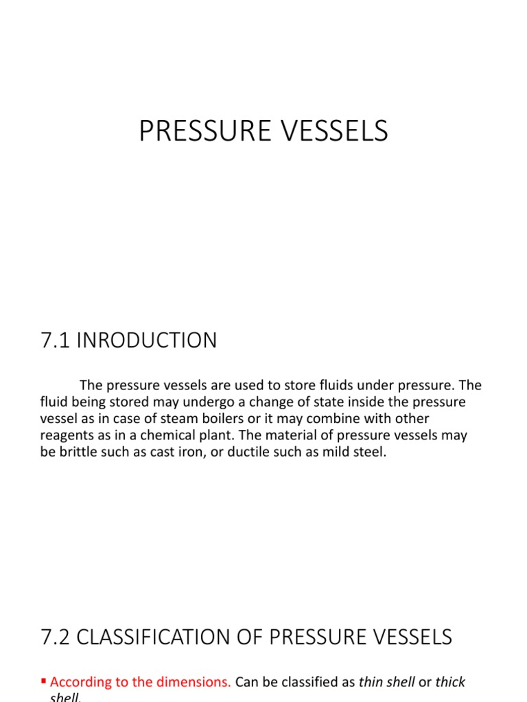 Pressure Vessels | PDF | Stress (Mechanics) | Chemical Engineering