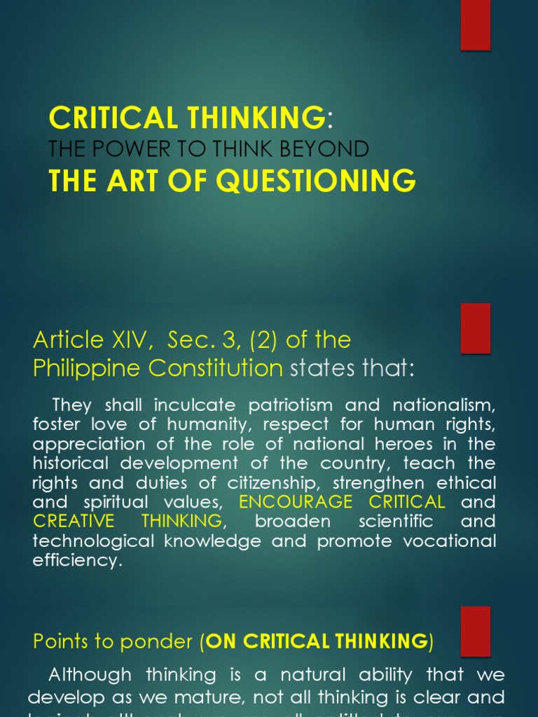 Critical Thinking | PDF | Critical Thinking | Argument