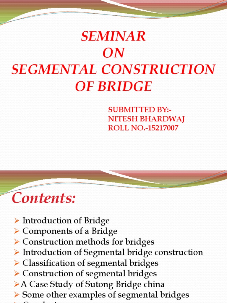 Segmental Construction of Bridge | PDF | Bridge | Precast Concrete