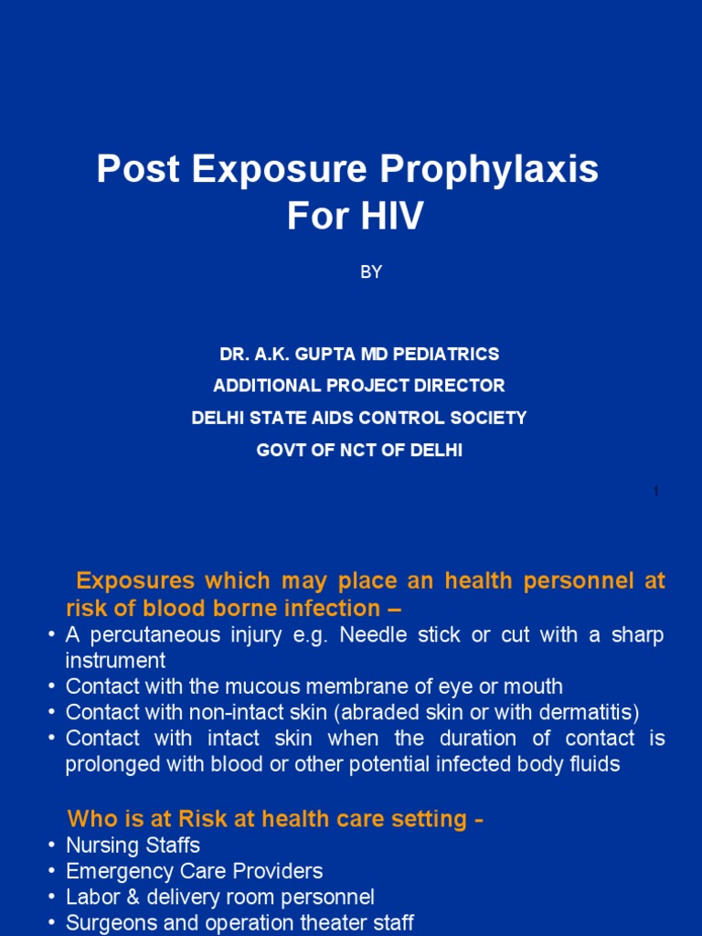 Post Exposure Prophylaxis For Hiv | PDF | Animal Virology | Hiv/Aids