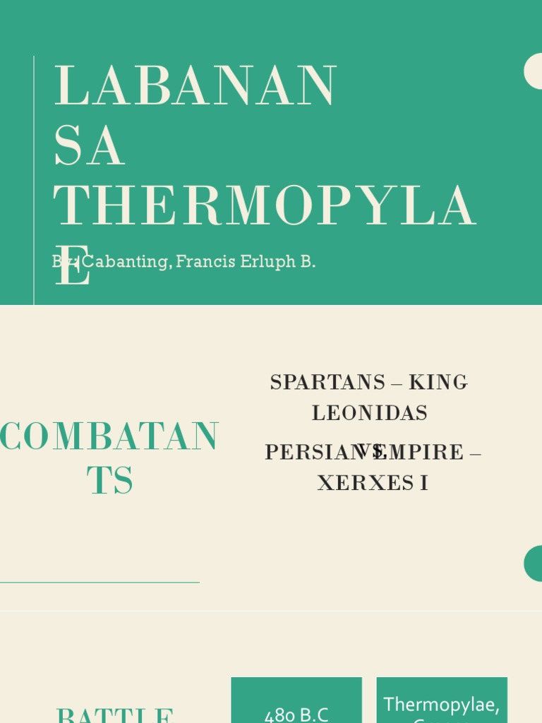 Battle of Thermopylae Overview | PDF