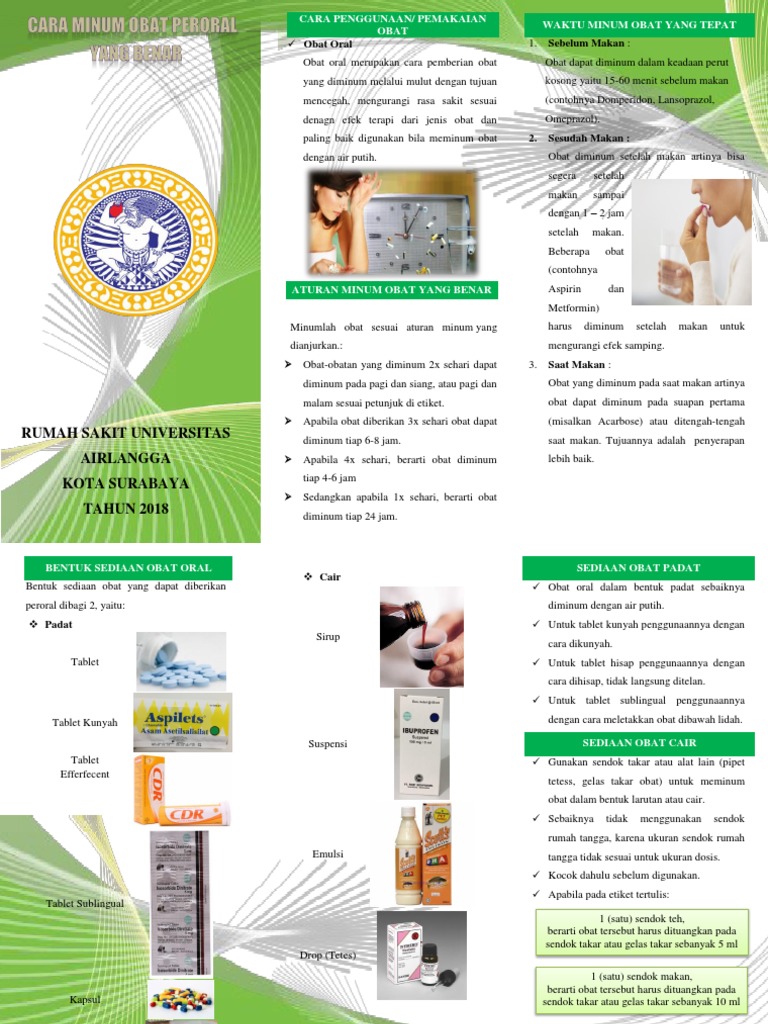 Leaflet Cara Minum Obat Yang Benar | PDF