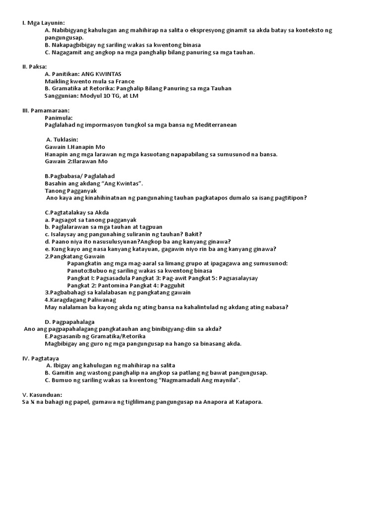 Ang Kwintas LP | PDF