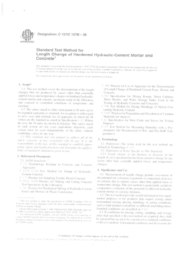 Astm C157 | PDF