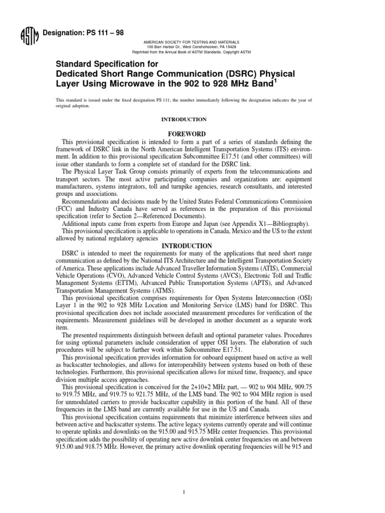 Astm Ps111 PDF | PDF | Modulation | Osi Model