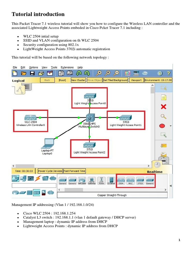 Configuracion en Packet Tracer | PDF | Wireless Lan | Ip Address