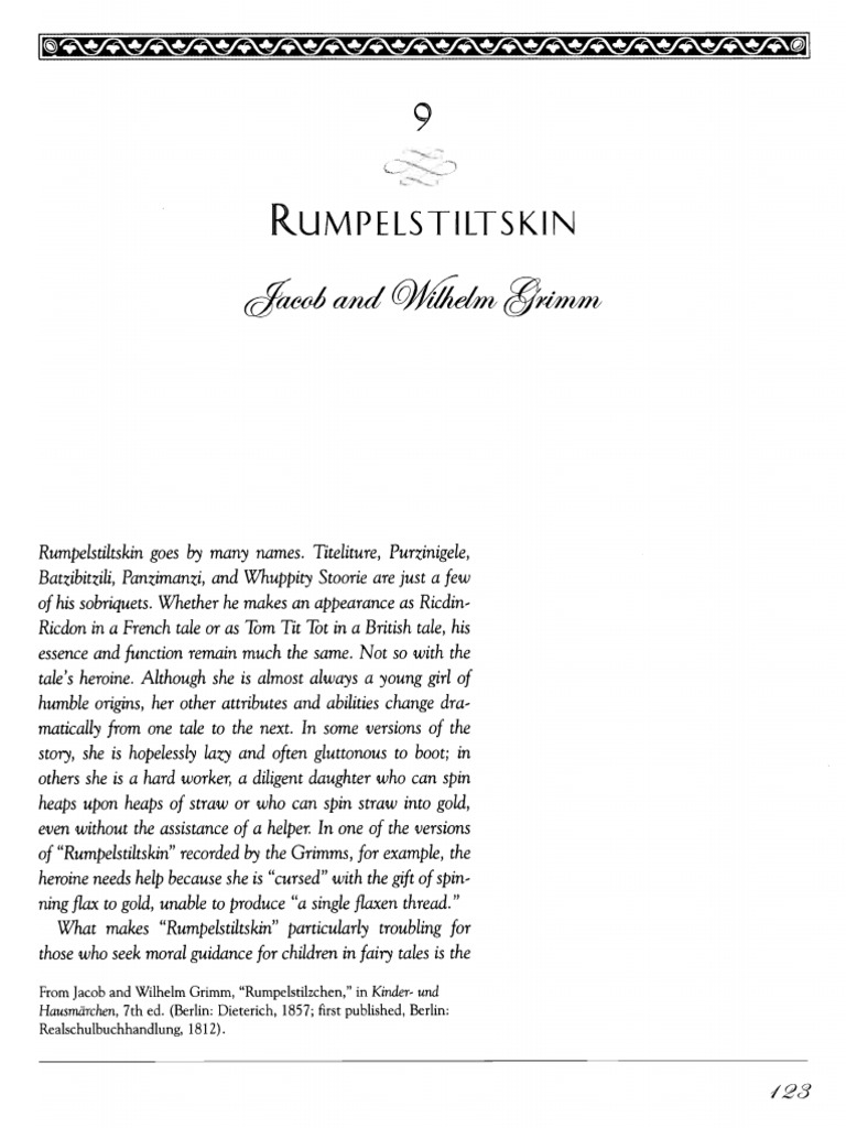 Rumpelstiltskin | PDF | Traditional Stories | Folklore