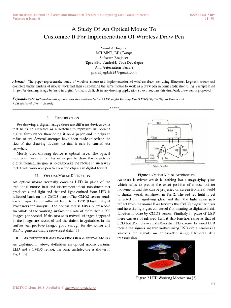 A Study of An Optical Mouse To Customize Ii For Implementation of ...