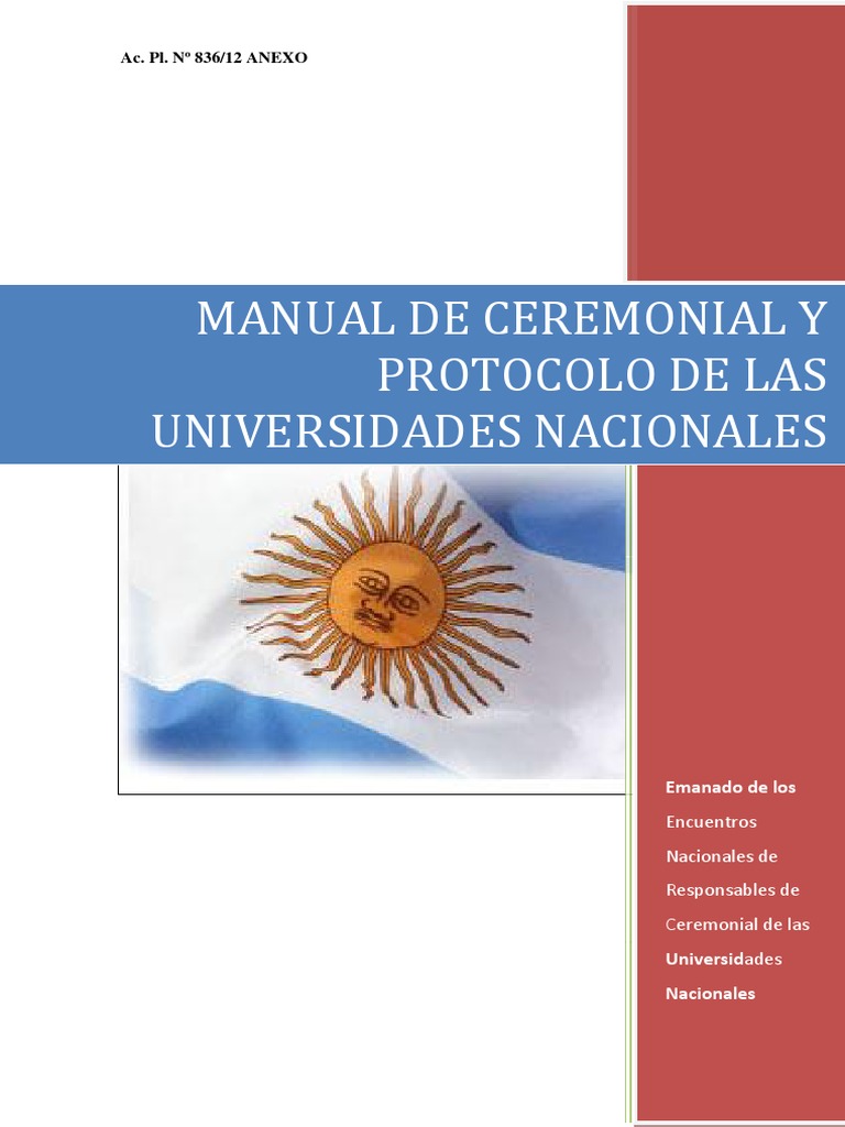 Manual de Ceremonial Universitario en Argentina | PDF