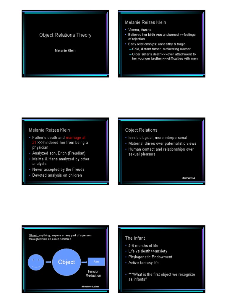 Object Relations Handout PDF | PDF | Object Relations Theory | Id