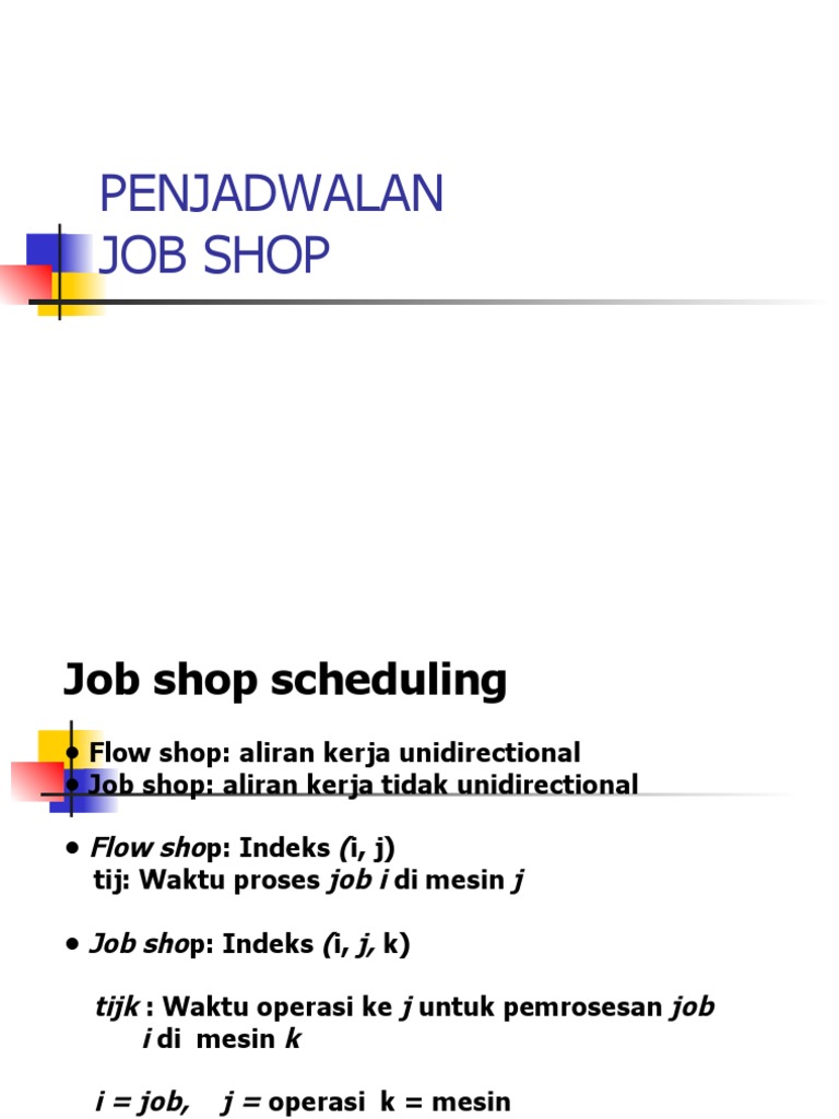 Penjadwalan Job Shop | PDF