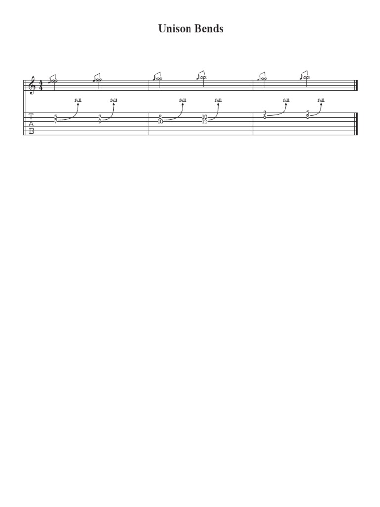 Unison Bends: Jœ Jœ Jœ Jœ Jœ Jœ | PDF