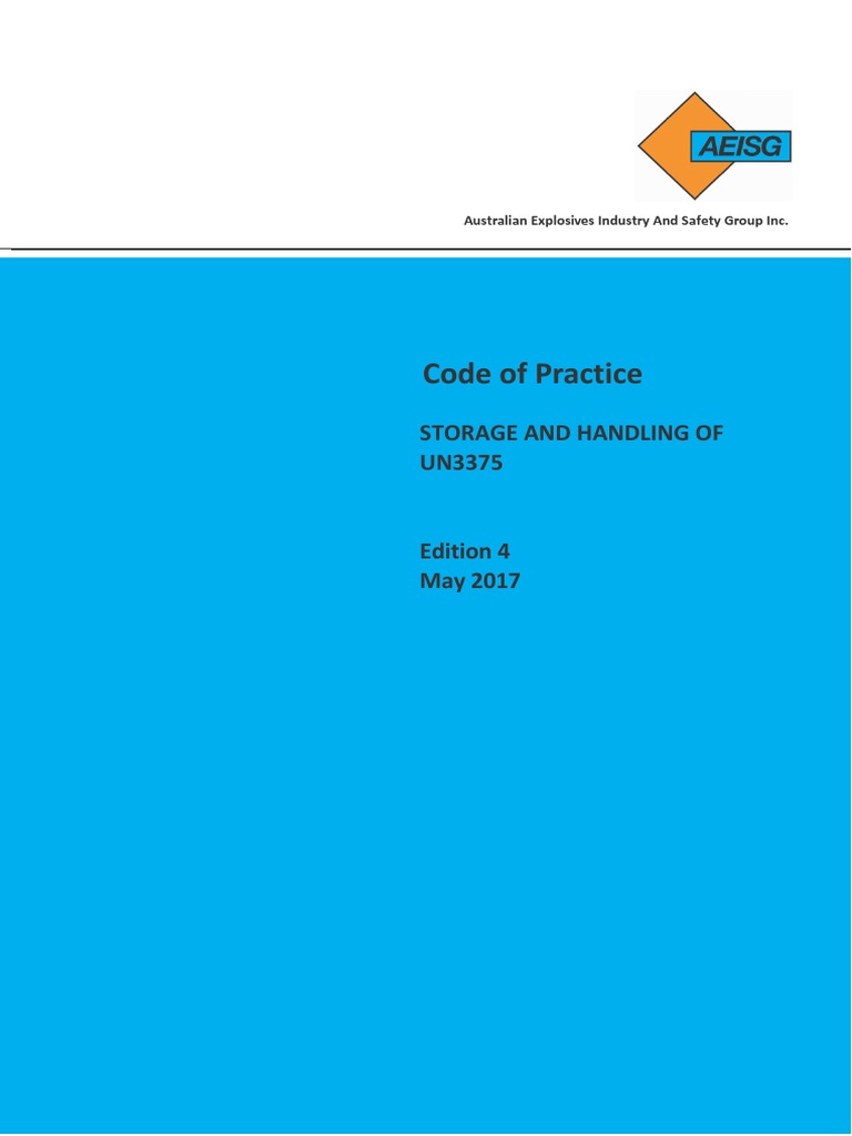 Storage and Handling of Un3375 Cop Edition 4 May 2017 1 | PDF ...