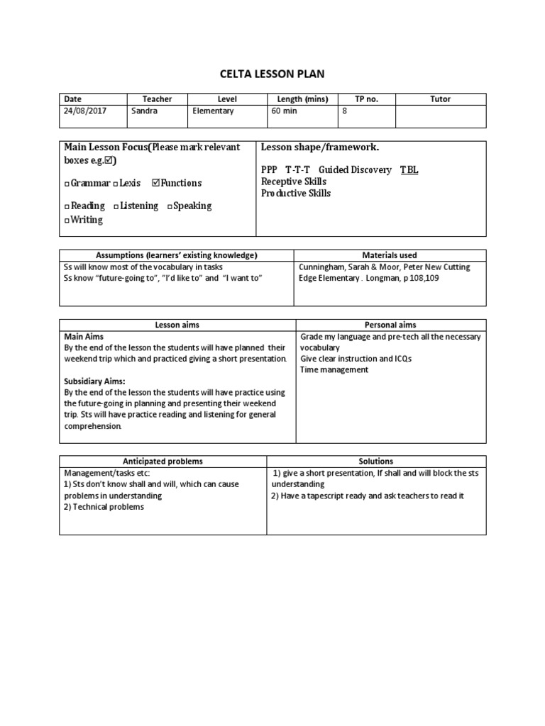Celta Lesson Plan1