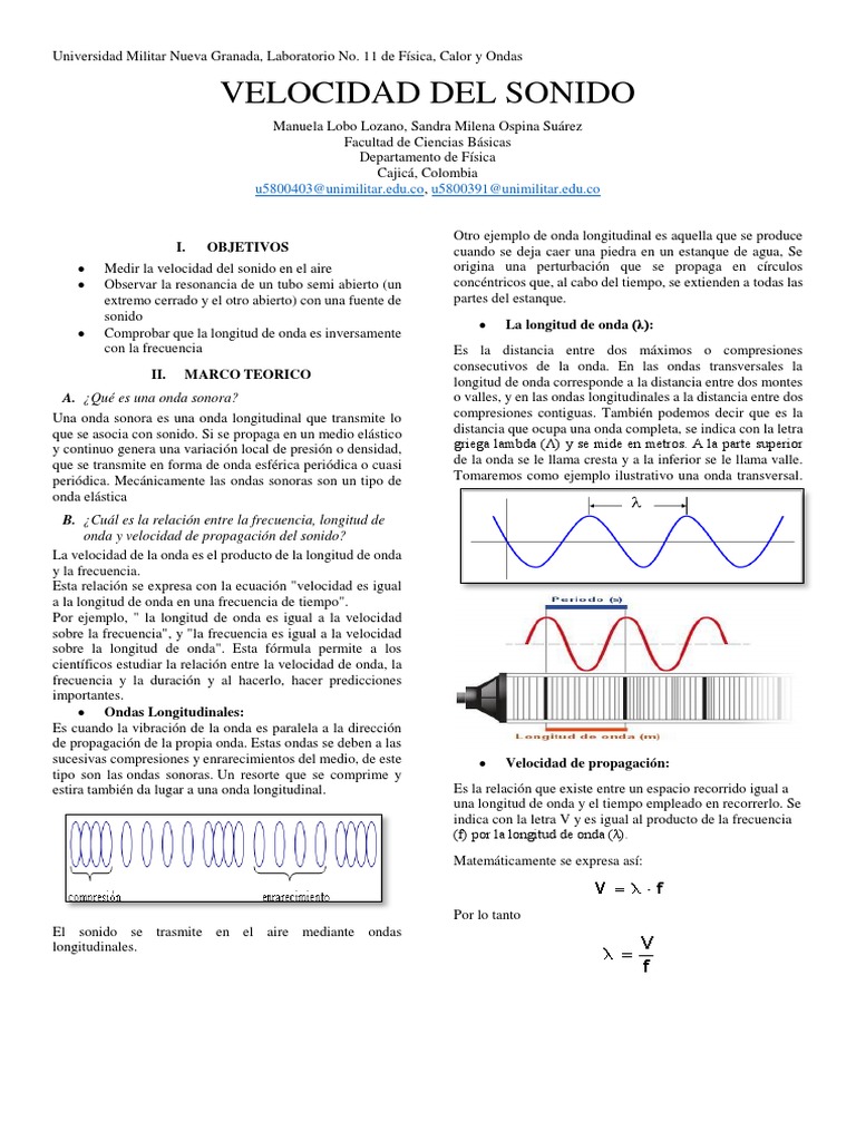 Informe 12 Sonido | PDF | Olas | Sonido