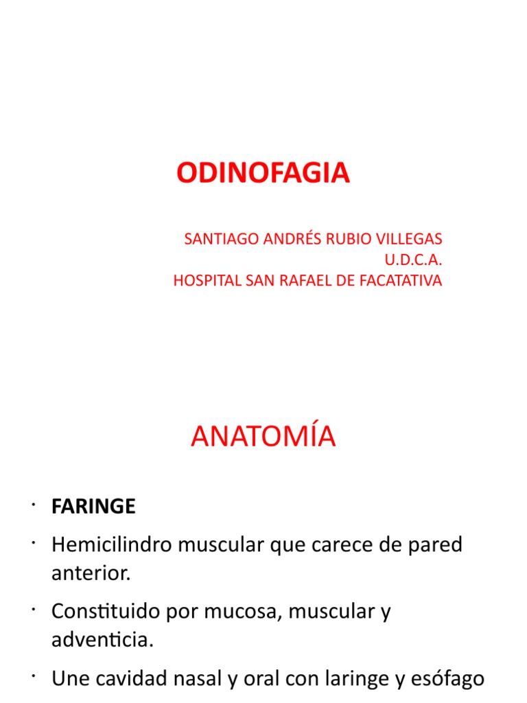 ODINOFAGIA | Enfermedades y trastornos | Medicina CLINICA