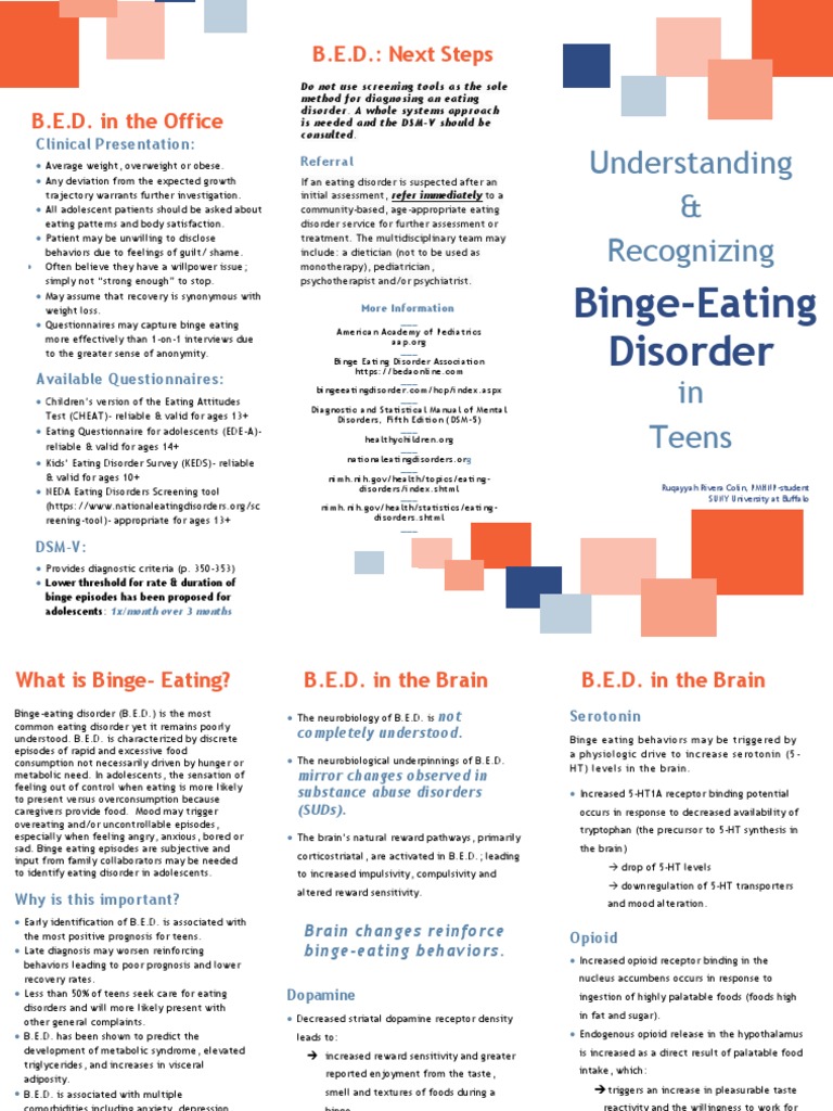 Understanding and Recognizing Binge Eating Disorder Brochure For NPM ...