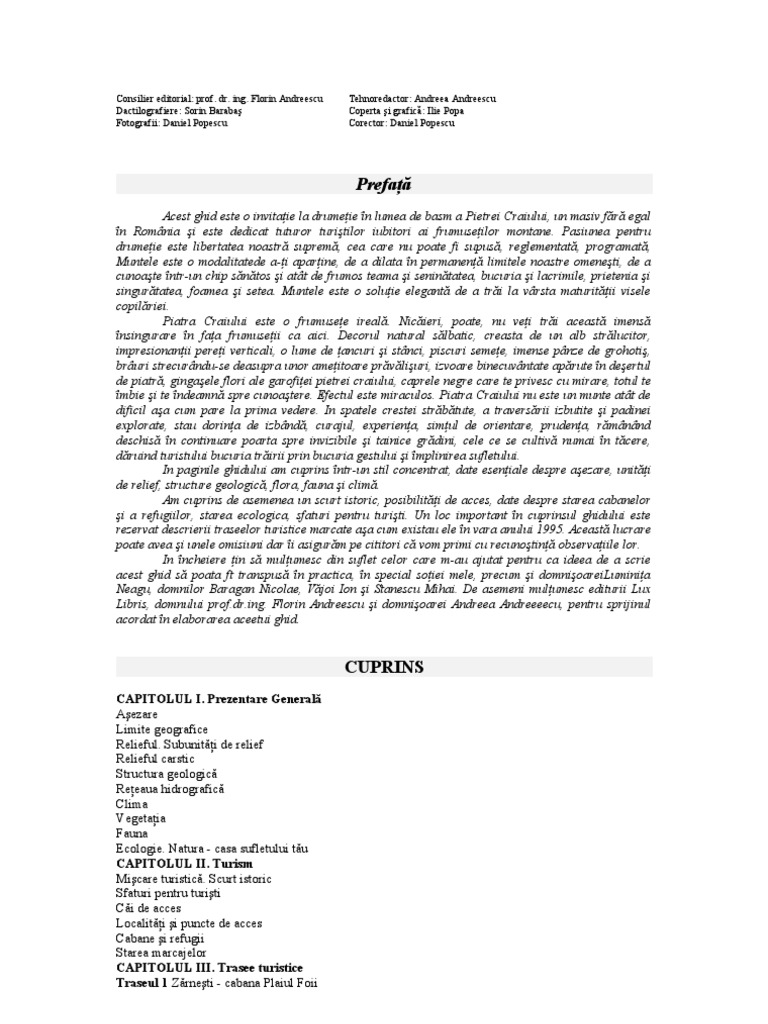Piatra Craiului Ghid de Daniel Popescu | PDF
