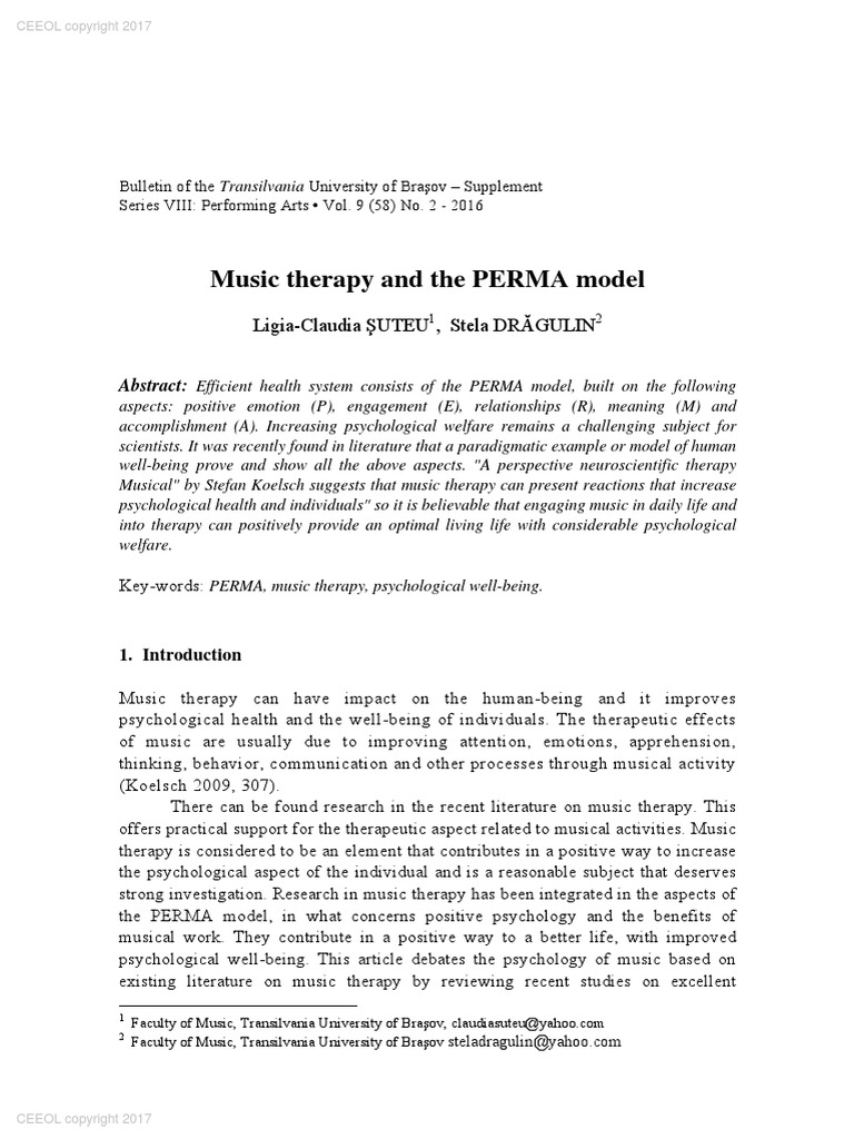 Modelo Perma | PDF | Psychotherapy | Positive Psychology