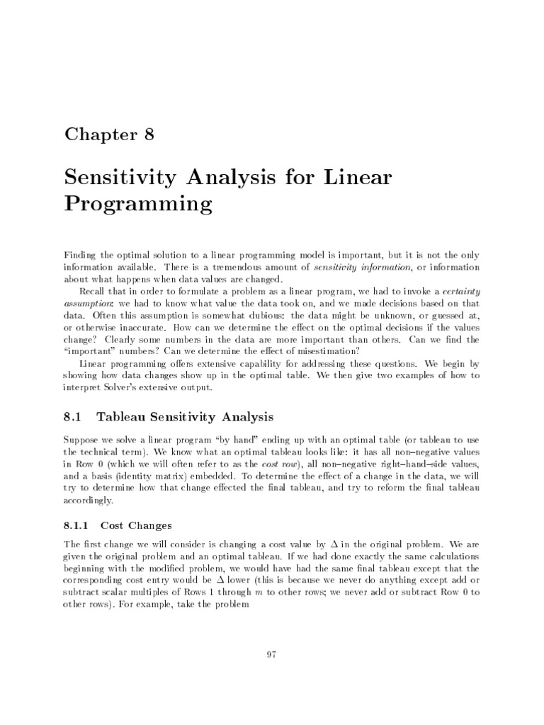 Chap 8 | PDF | Mathematical Optimization | Linear Programming