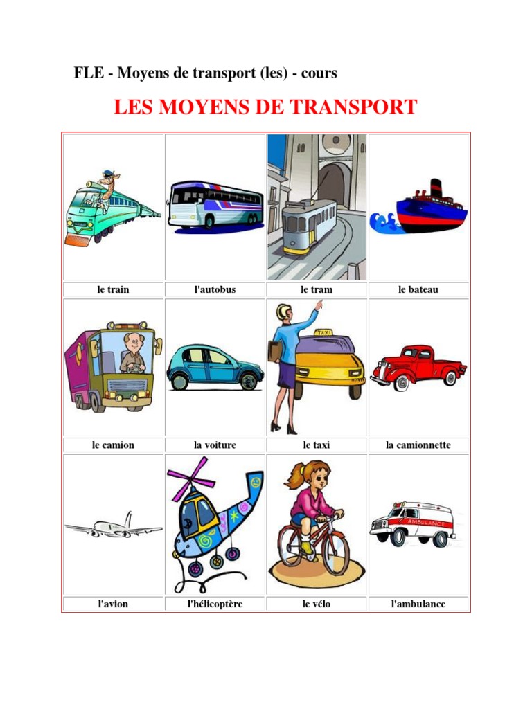 FLE - Les Moyens de Transport | PDF