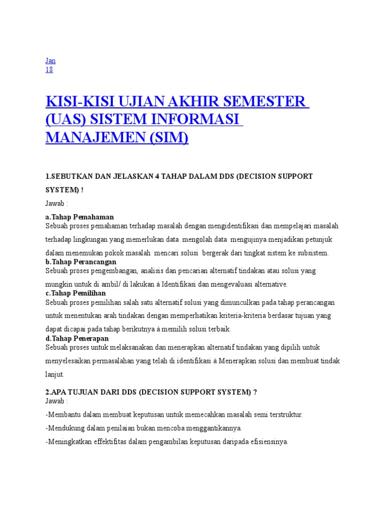 Contoh Soal SIM | PDF