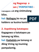 Mga Panagano NG Pandiwa | PDF