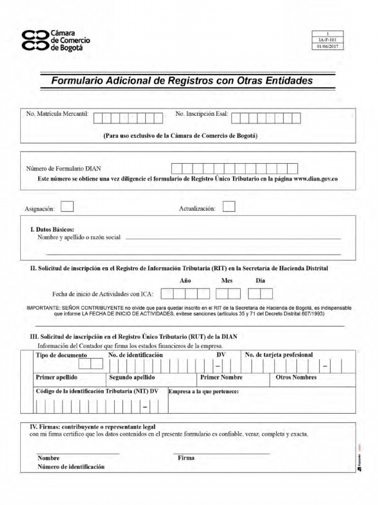 Formulario Adicional Registrocon Otras Entidades Nov24 | PDF