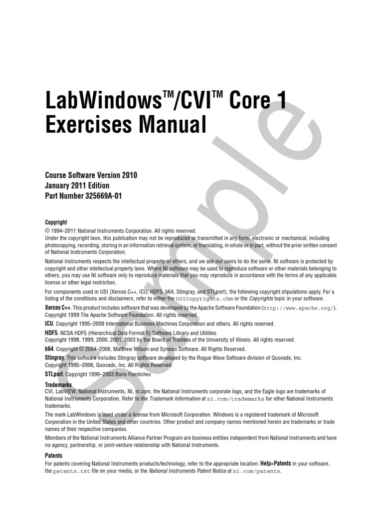 CVI Core1 ExerciseManual English Sample 2010 | PDF | Computing | Software