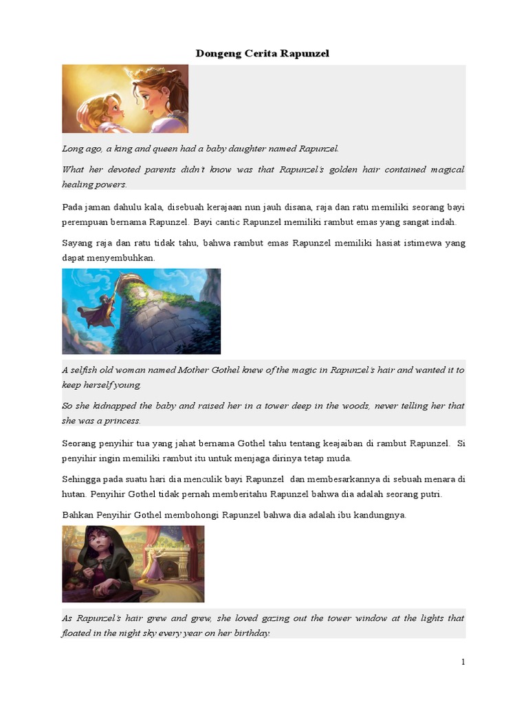 Cerita Singkat Rapunzel dan Petualangannya | PDF