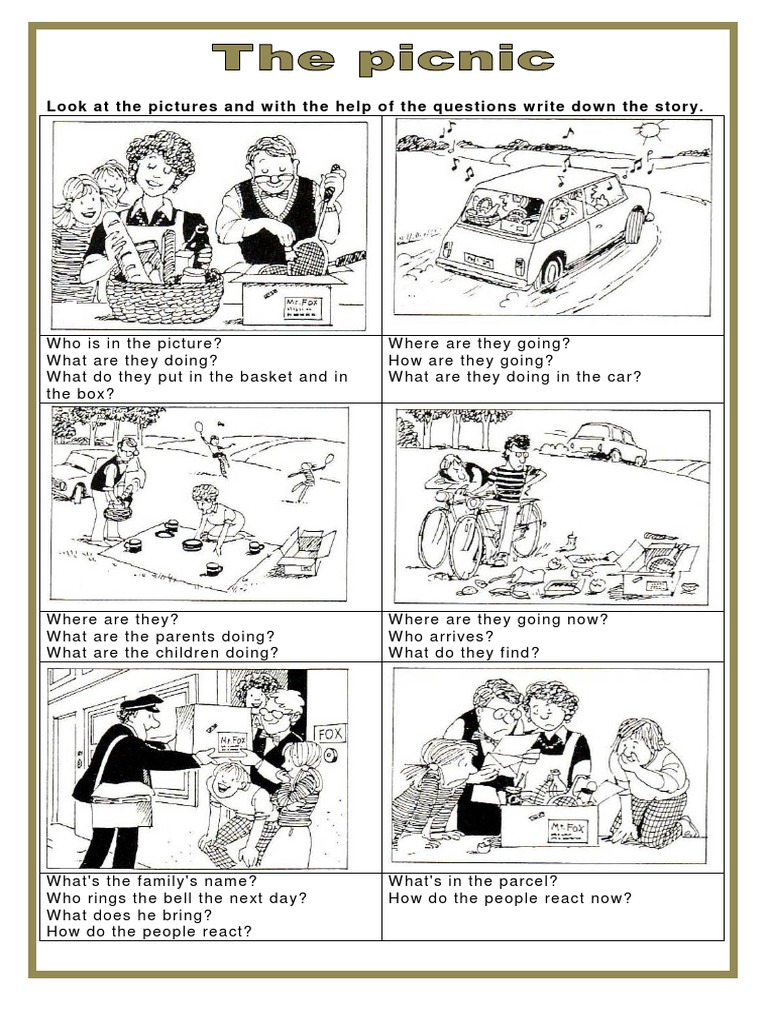 Story pictures family Sunday bike ride picnic surprise gift | PDF