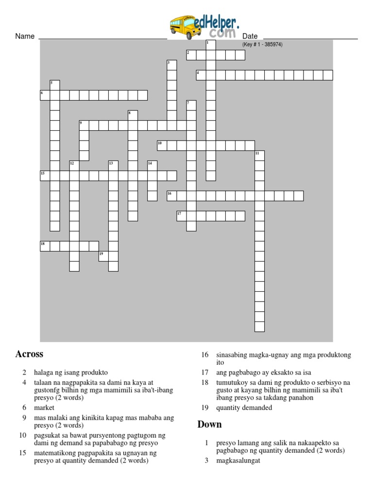 Crossword Puzzle Ap 09062018 PDF | PDF
