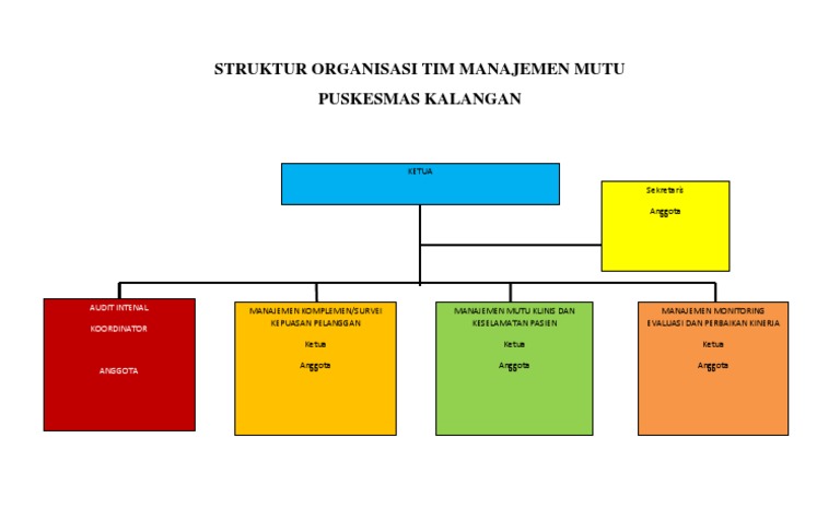 Bagan Struktur Organisasi Tim Manajemen Mutu | PDF
