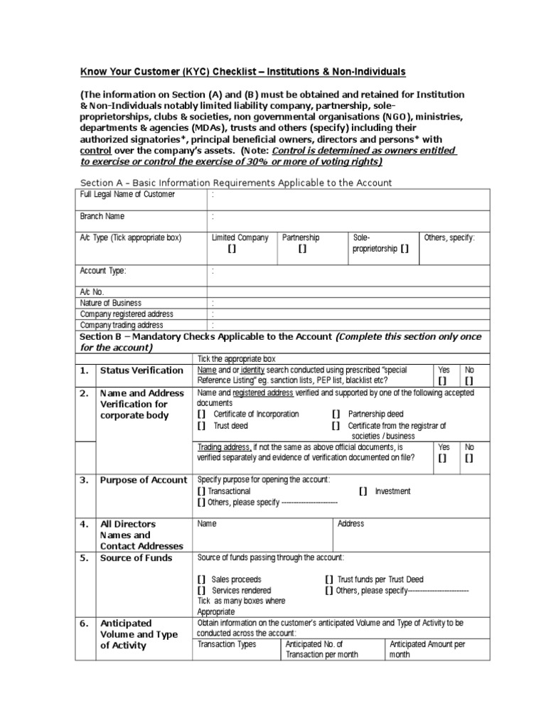 Know Your Customer Corporate | PDF | Partnership | Business