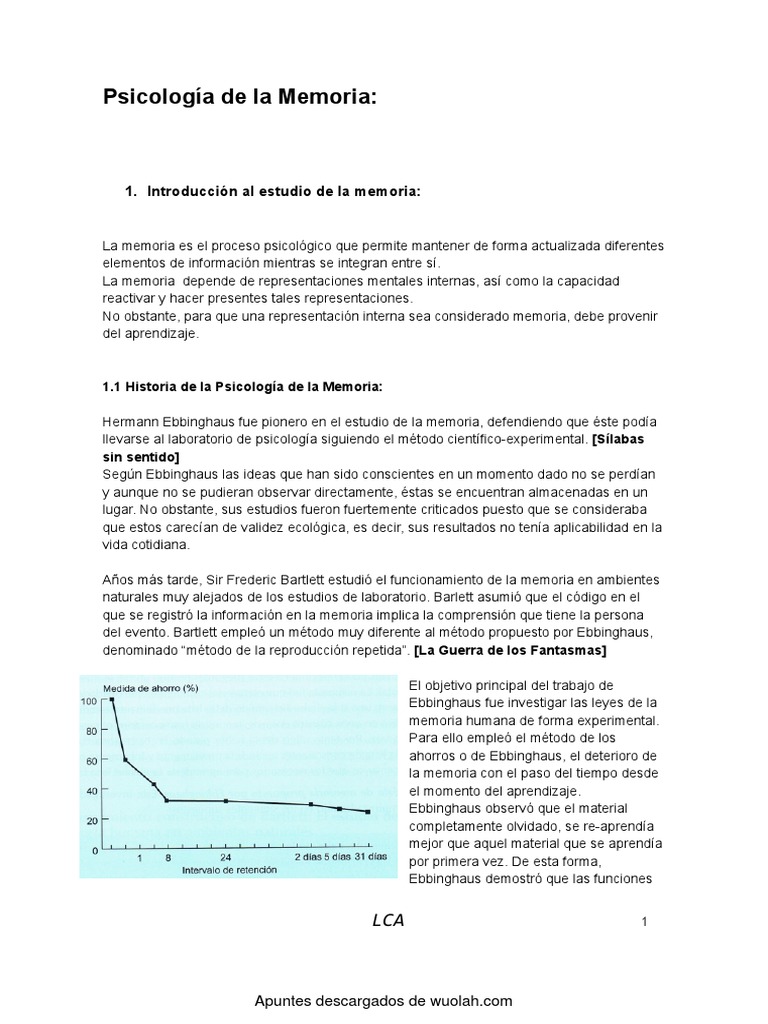 Psicología De La Memoria Uned Pdf Memoria Las Emociones