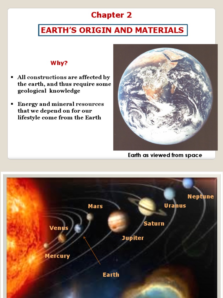 Chapter Two Earth Origin and Materials PDF | PDF | Mantle (Geology) | Sun