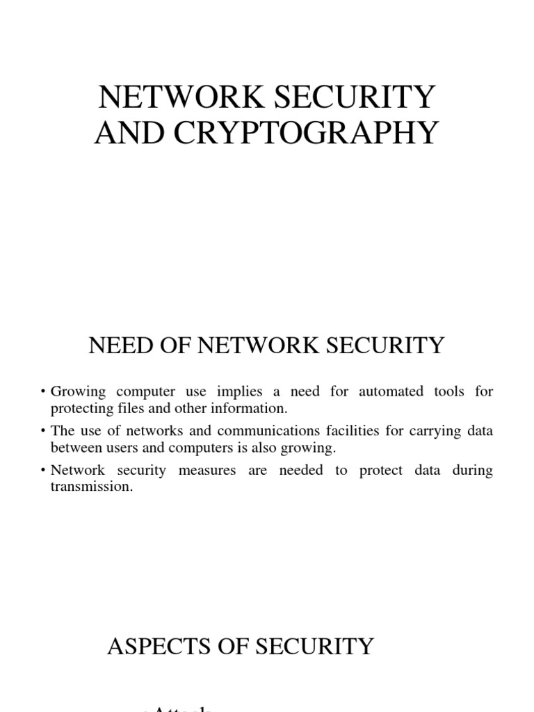 A Comprehensive Overview of Network Security Concepts Including Cryptography, Attacks, and ...