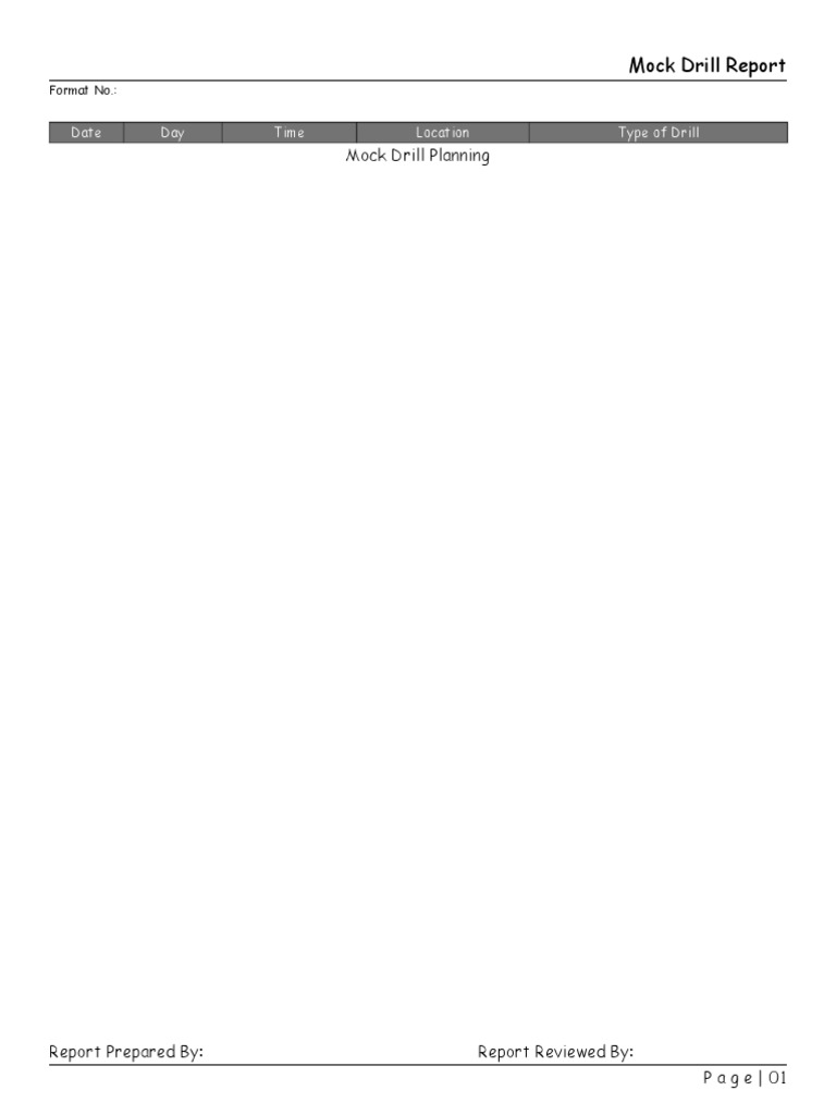 Mock Drill Report | PDF | Emergency Management | Public Safety
