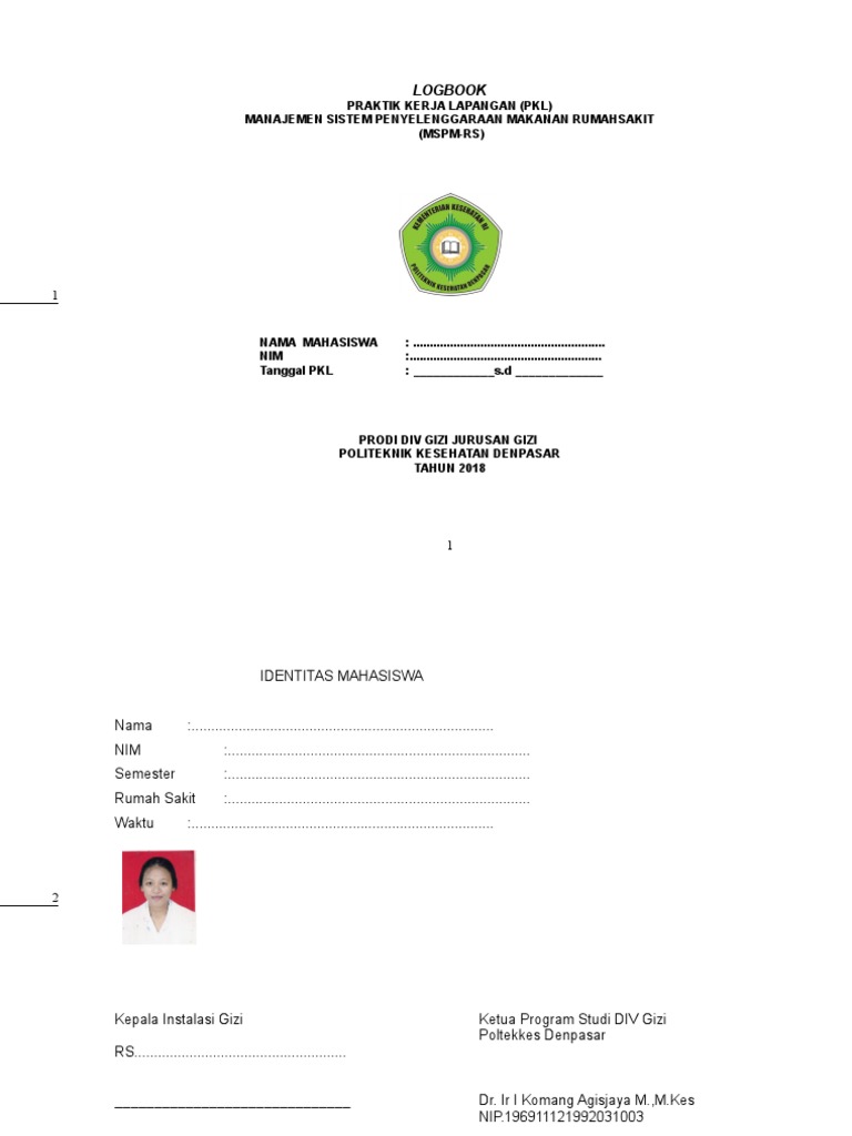 Logbook MSPM Rs 2018 Edit Dayu | PDF | Kesehatan Holistik