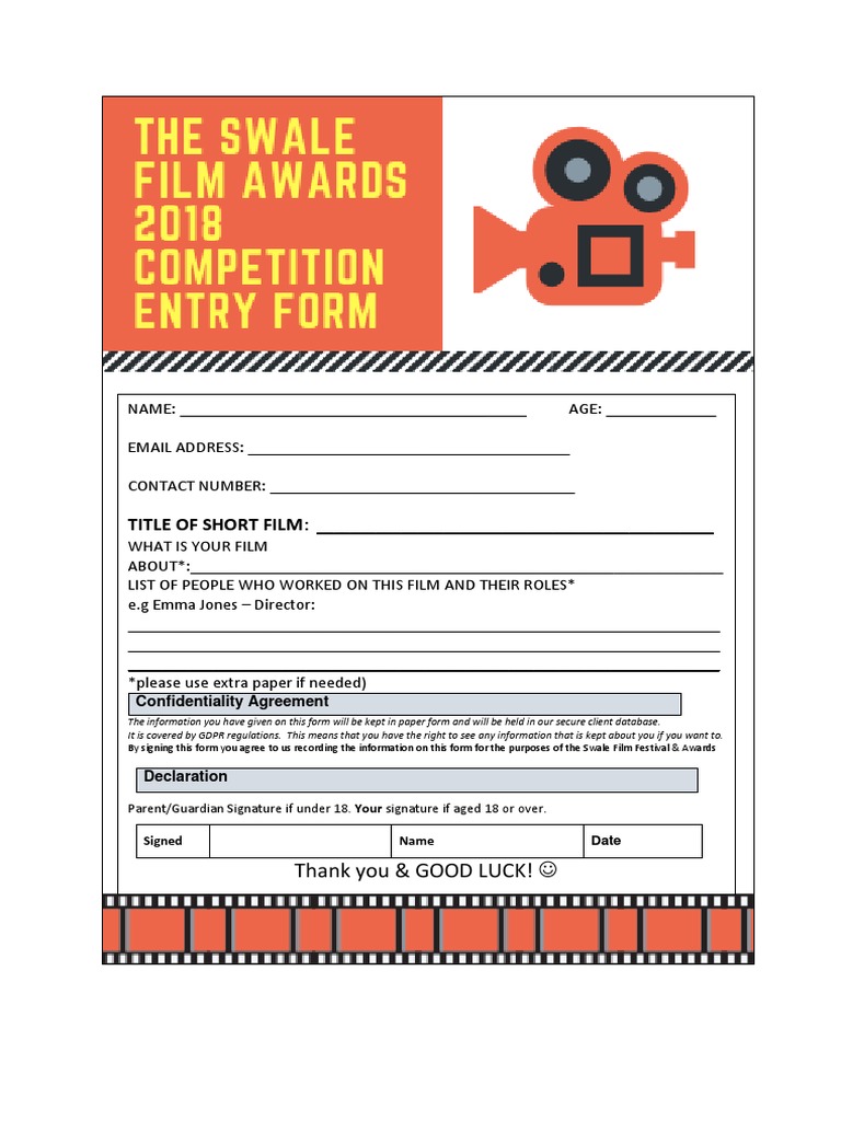 Awards Entry Form | PDF | Law