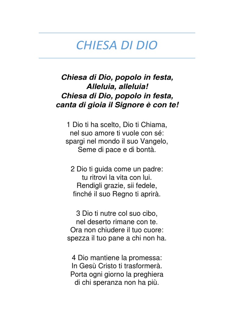 Chiesa Di Dio | PDF