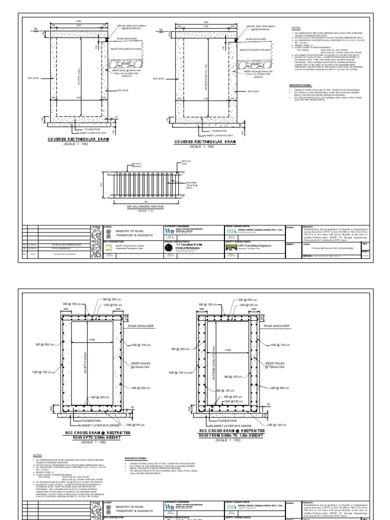 Details of Drain (For Approved) | PDF | Engineering | Civil Engineering