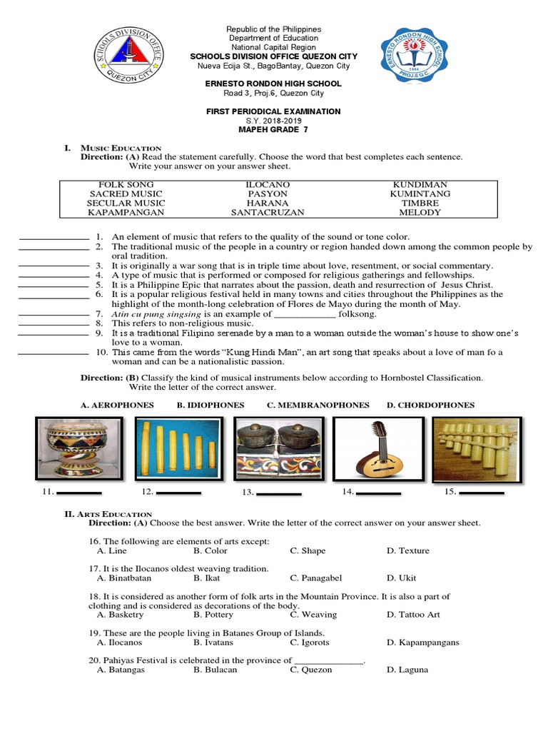 Grade 7 First Periodical Test PDF | PDF | Puberty | Swimming (Sport)