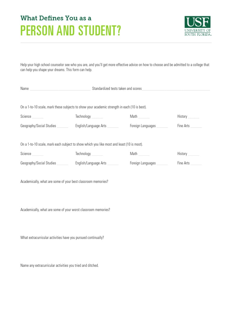 Student Questionnaire | PDF