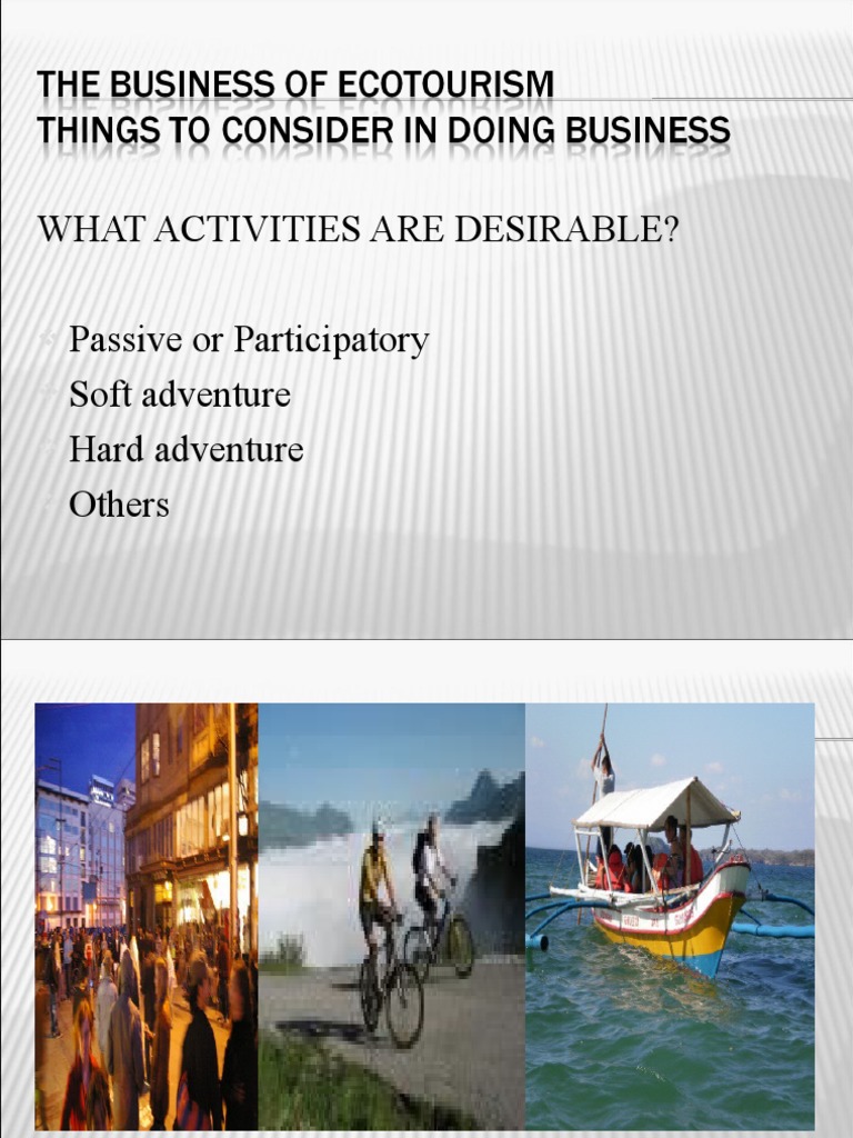 What Activities Are Desirable? Passive or Participatory Soft Adventure ...