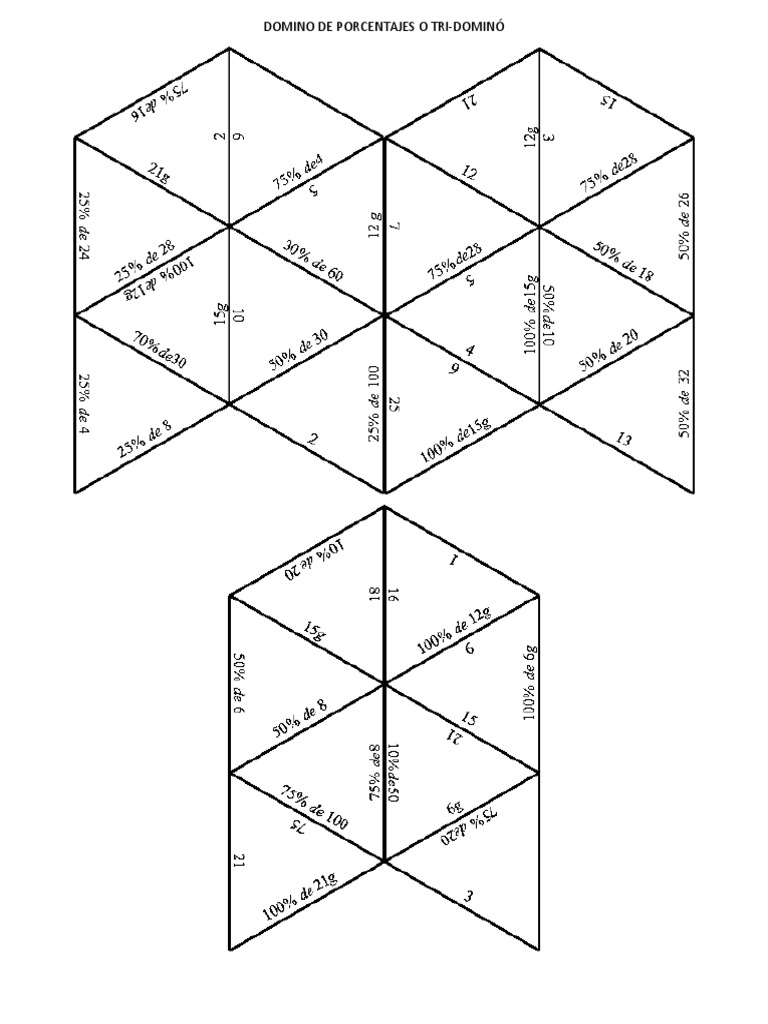 Domino de Porcentajes o Tri | PDF