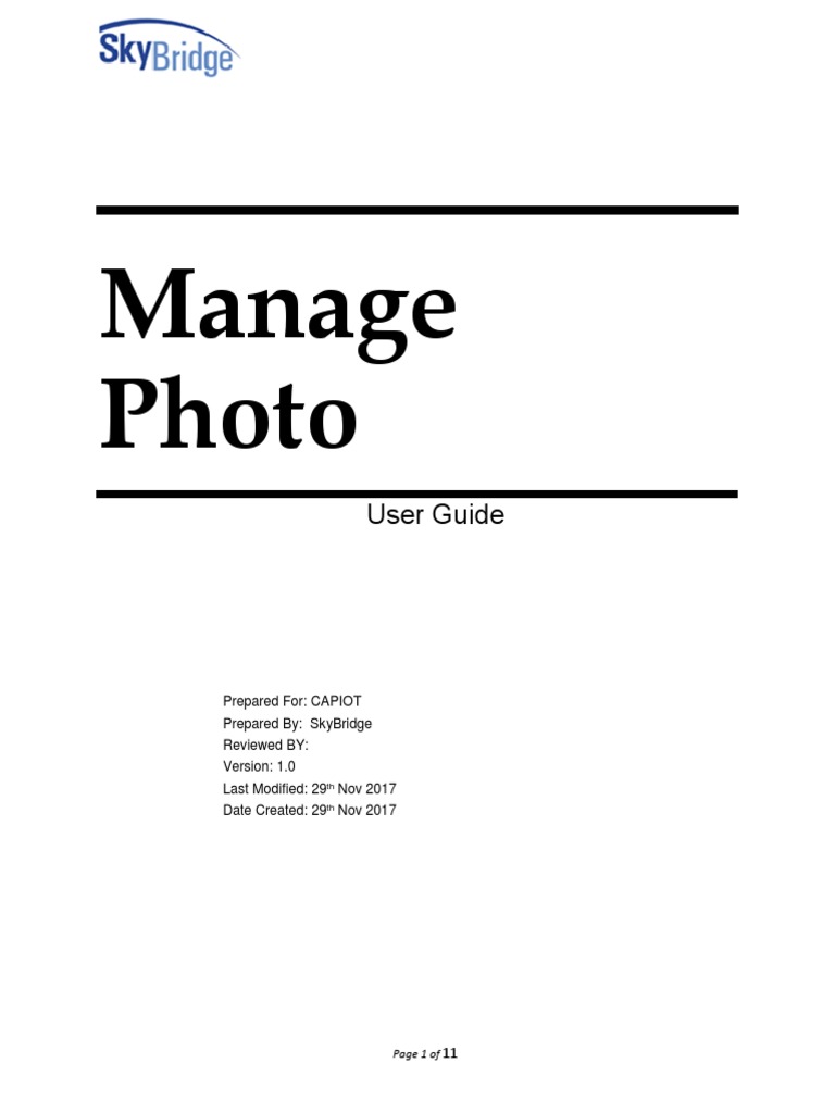 Manage Photo: User Guide | PDF | Cyberspace | World Wide Web