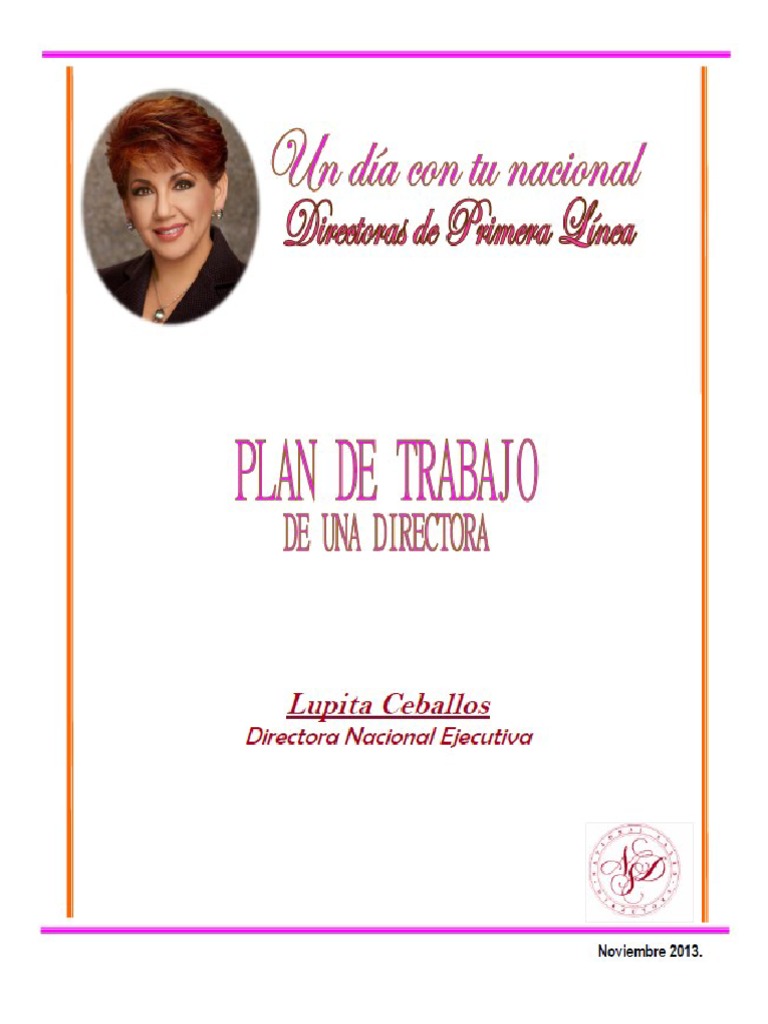 Plan de Trabajo de Una Directora | PDF | Business