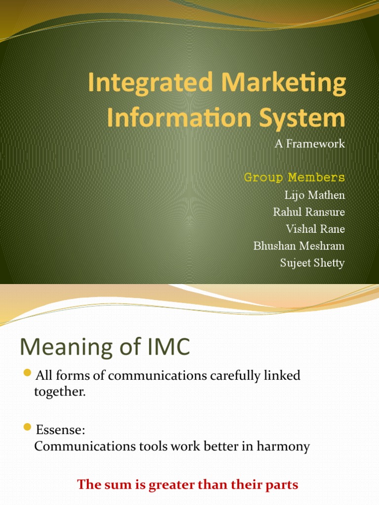 Integrated Marketing Information System | PDF | Marketing ...